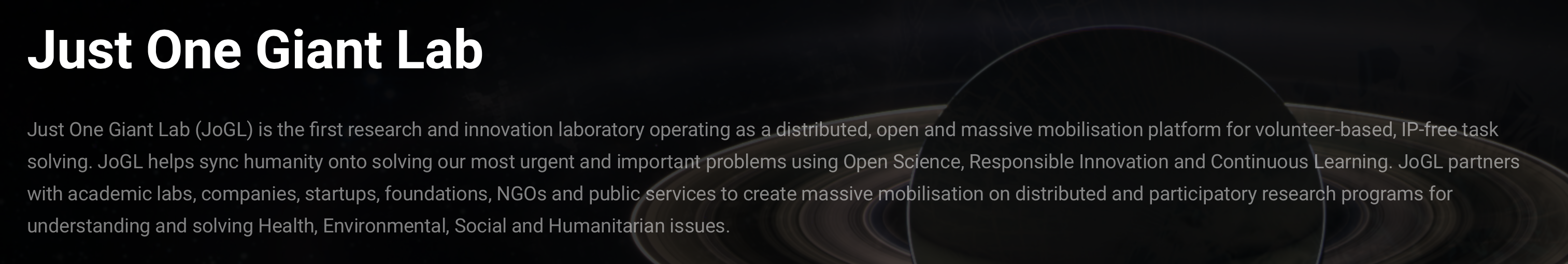 Just One Giant Lab landing page – Marc Santolini